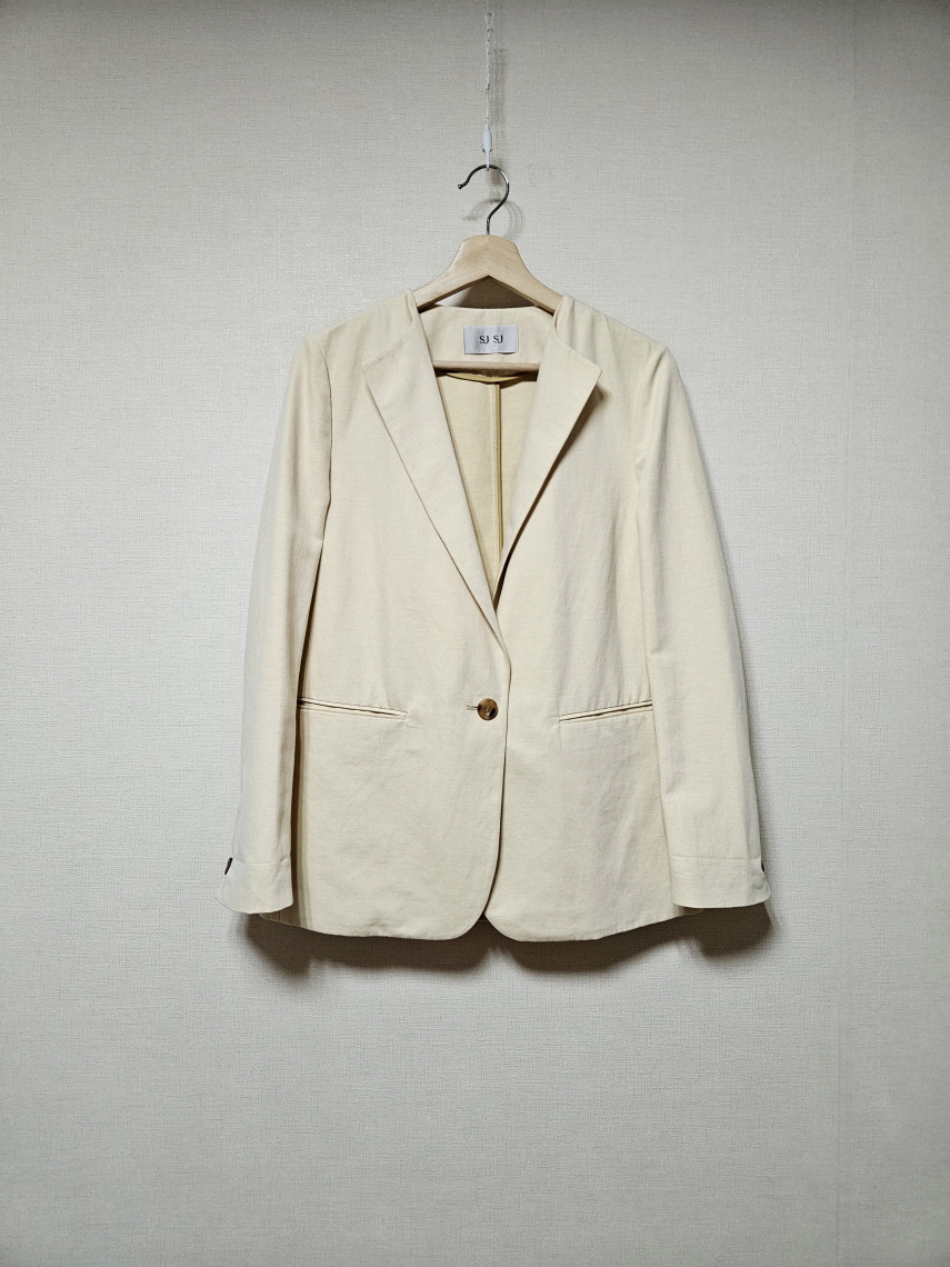 한섬 에스제이 SJSJ 코튼린넨 자켓 44~55사이즈 | 헬로마켓