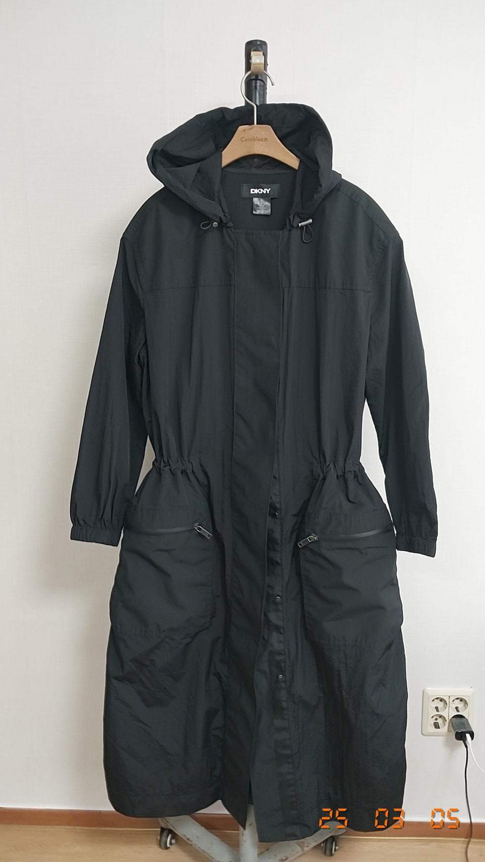 DKNY 롱 후드 점퍼 2 (XS, 블랙) | 헬로마켓