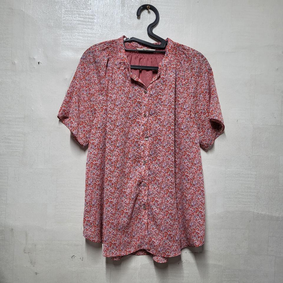 BCBG 22FW 겔랑 프린트 블라우스 66 | 헬로마켓