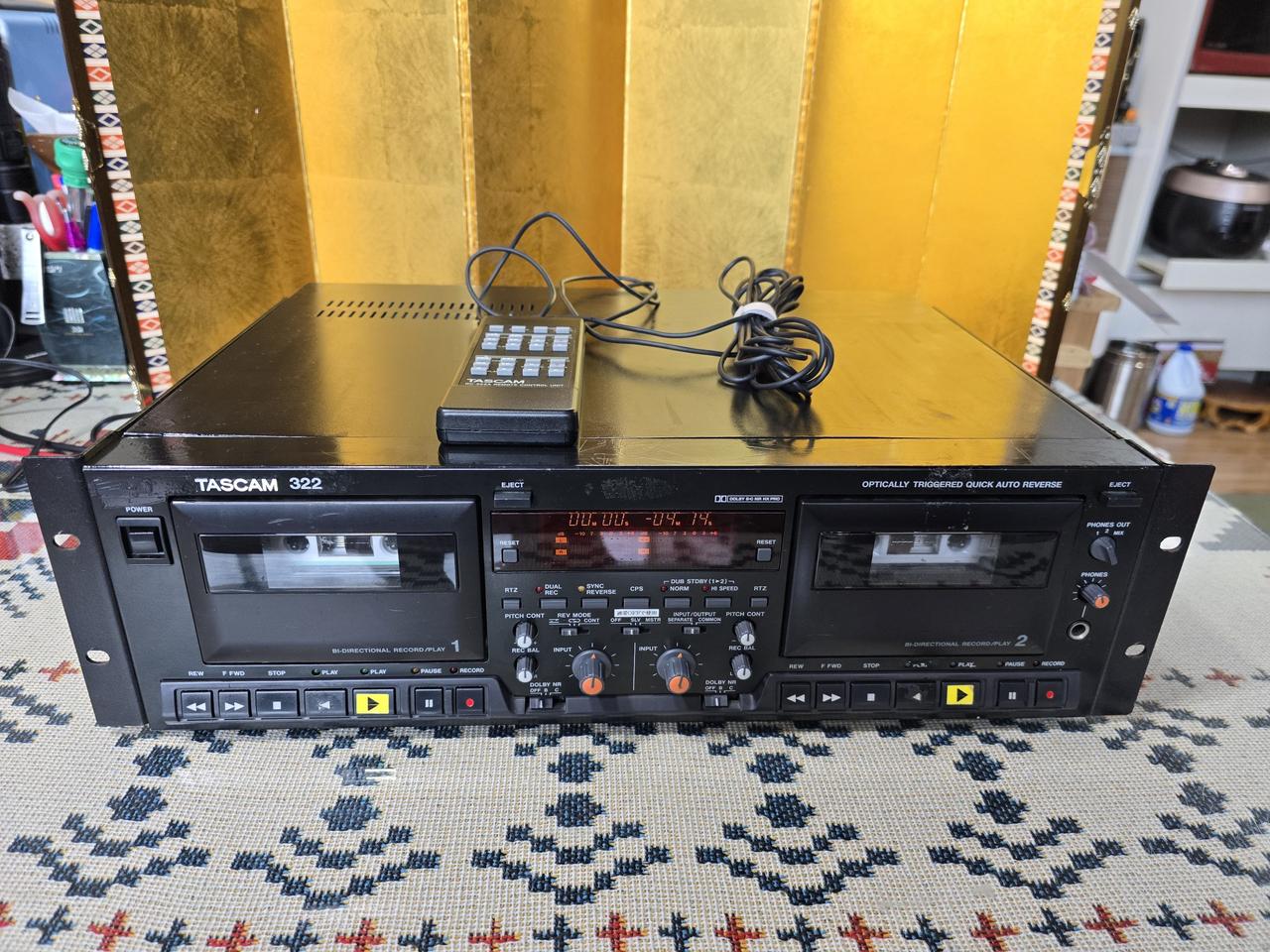 빈티지 TASCAM 322 오토리버스 더블카세트데크 | 헬로마켓