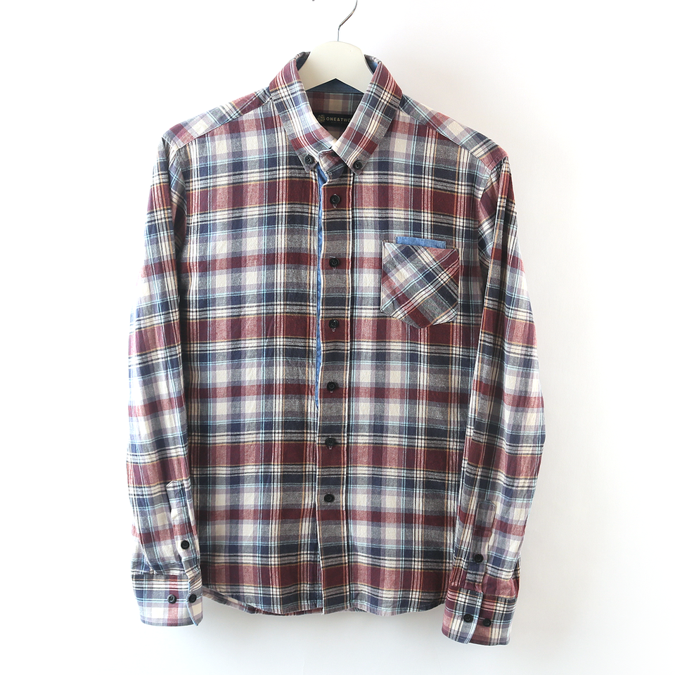 L / 체크 무늬 남성 캐주얼 셔츠 / P018 -029 | 헬로마켓